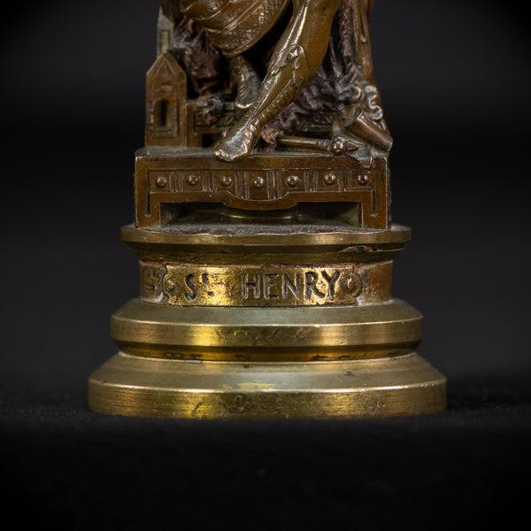 Saint Henry II Bronze Sculpture | 1700s Antique – Antiques Heaven